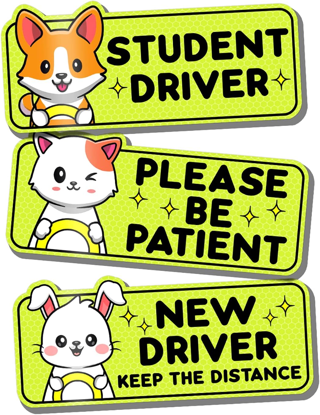 Amazon.com - GOLEEX 3 Pack Pcs Waterproof Vinyl Student Driver Car ...