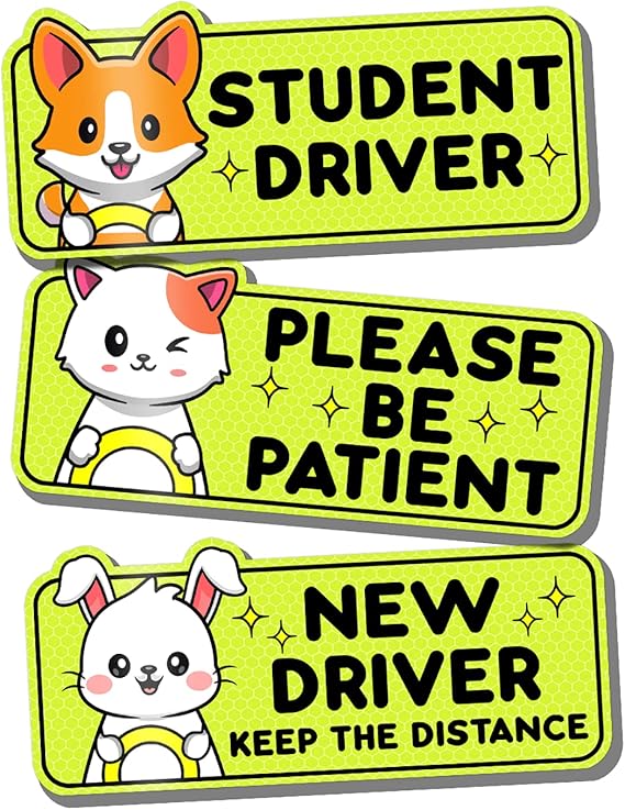 Amazon.com - GOLEEX 3 Pack Pcs Waterproof Vinyl Student Driver Car ...