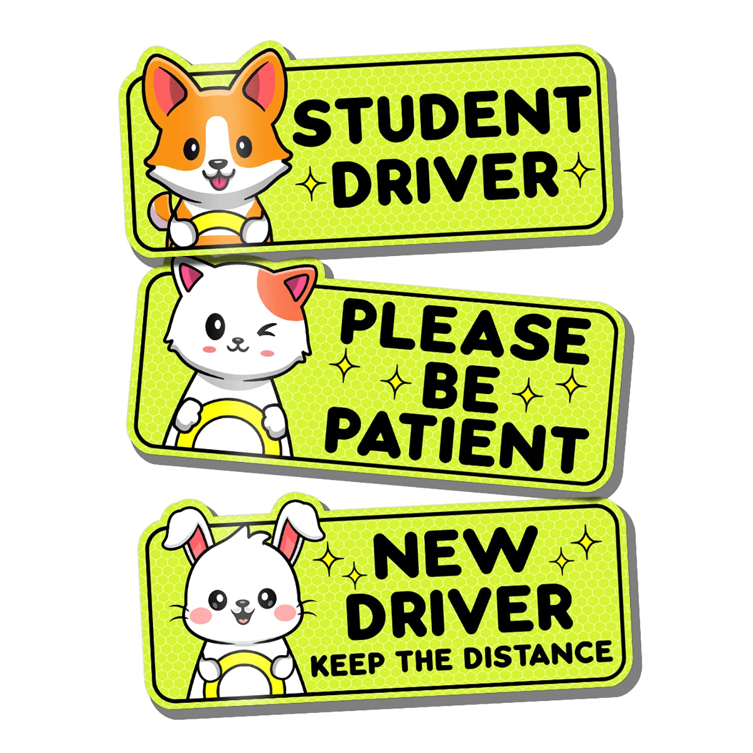 Amazon.com - GOLEEX 3 Pack Pcs Waterproof Vinyl Student Driver Car ...