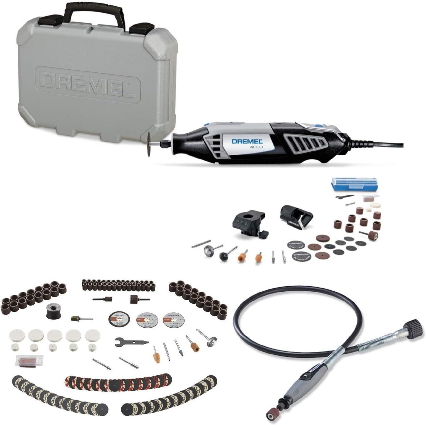 Dremel 4000-4/34 Rotary Tool Kit with Flex Shaft Attachment - Amazon.com