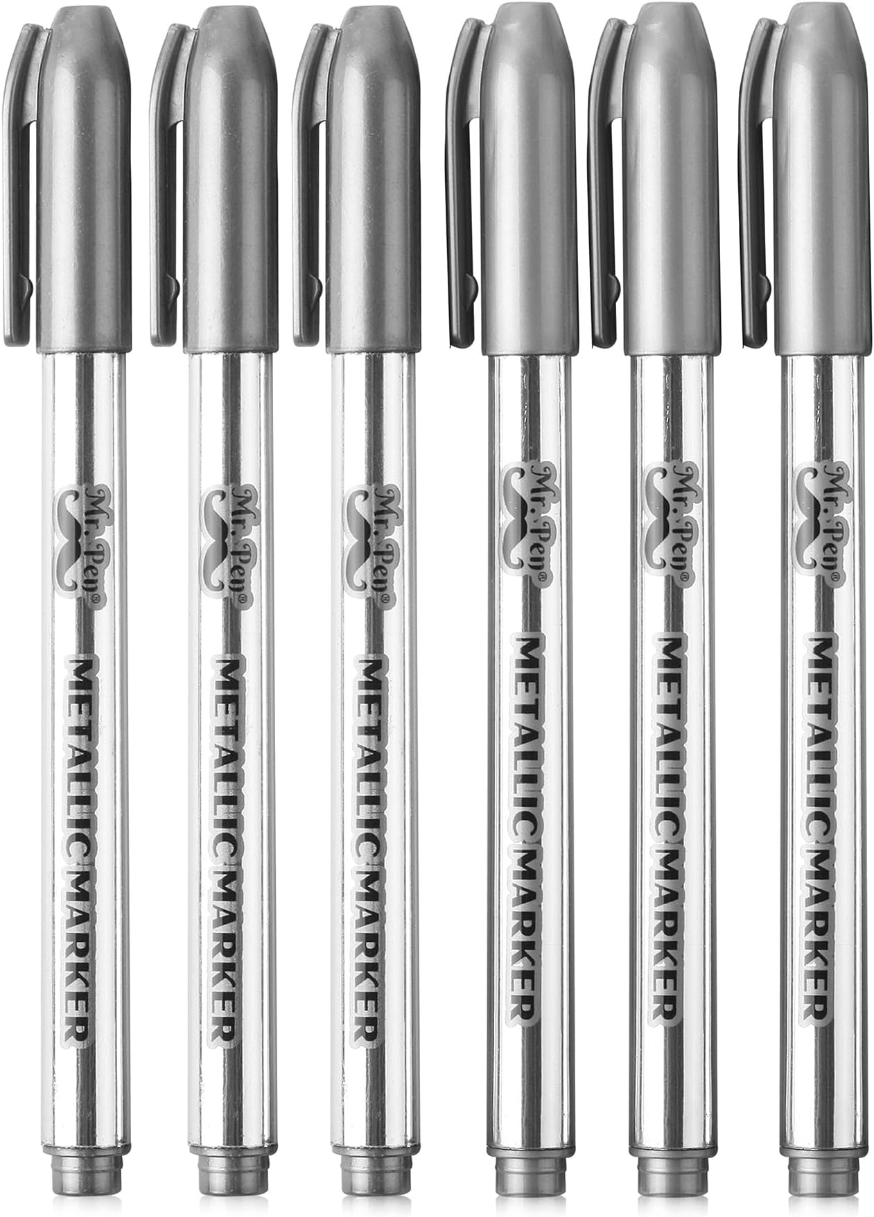 Amazon.com : Mr. Pen- Metallic Paint Markers, 6 Pack, Silver Paint ...