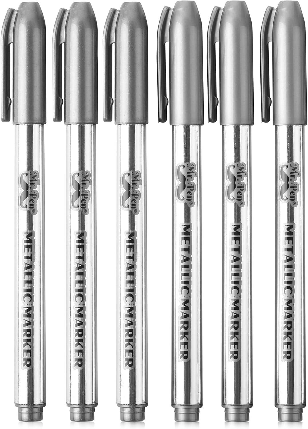 Amazon.com : Mr. Pen- Metallic Paint Markers, 6 Pack, Silver Paint ...