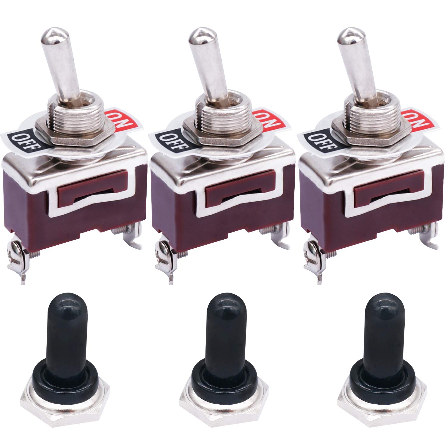 mxuteuk / 3 Pcs Heavy Duty Rocker Toggle Switch 2 Pin 2 Position ON/Off ...
