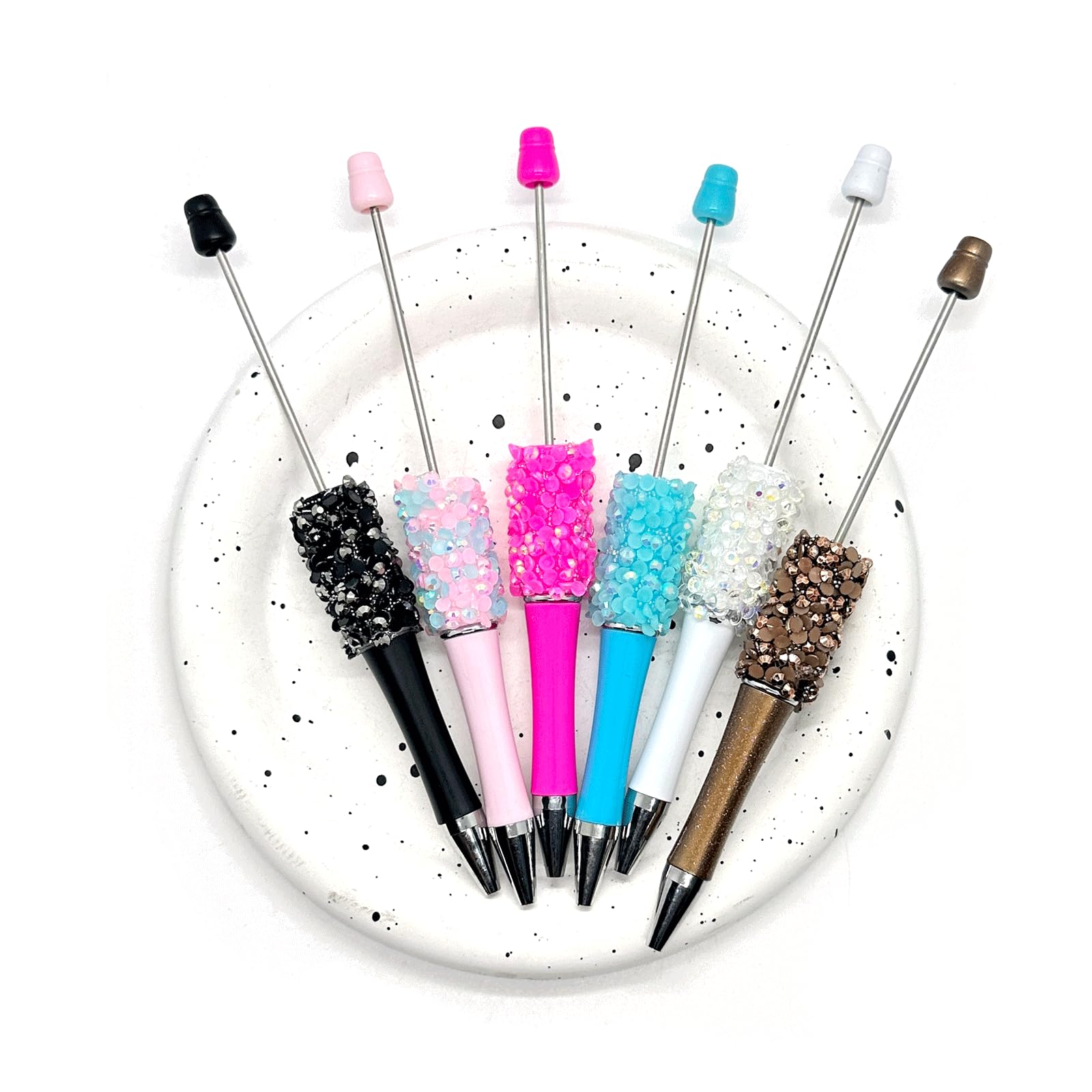 Amazon.com : 12PCS Petal Glitter Beadable Pens, Colorful Beaded ...