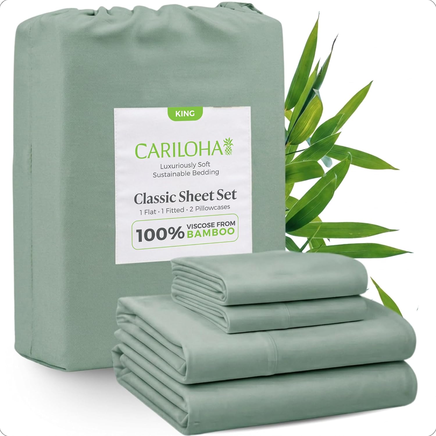 Amazon.com: Cariloha Classic 4-Piece Twill Sheet Set | Tahitian Breeze ...