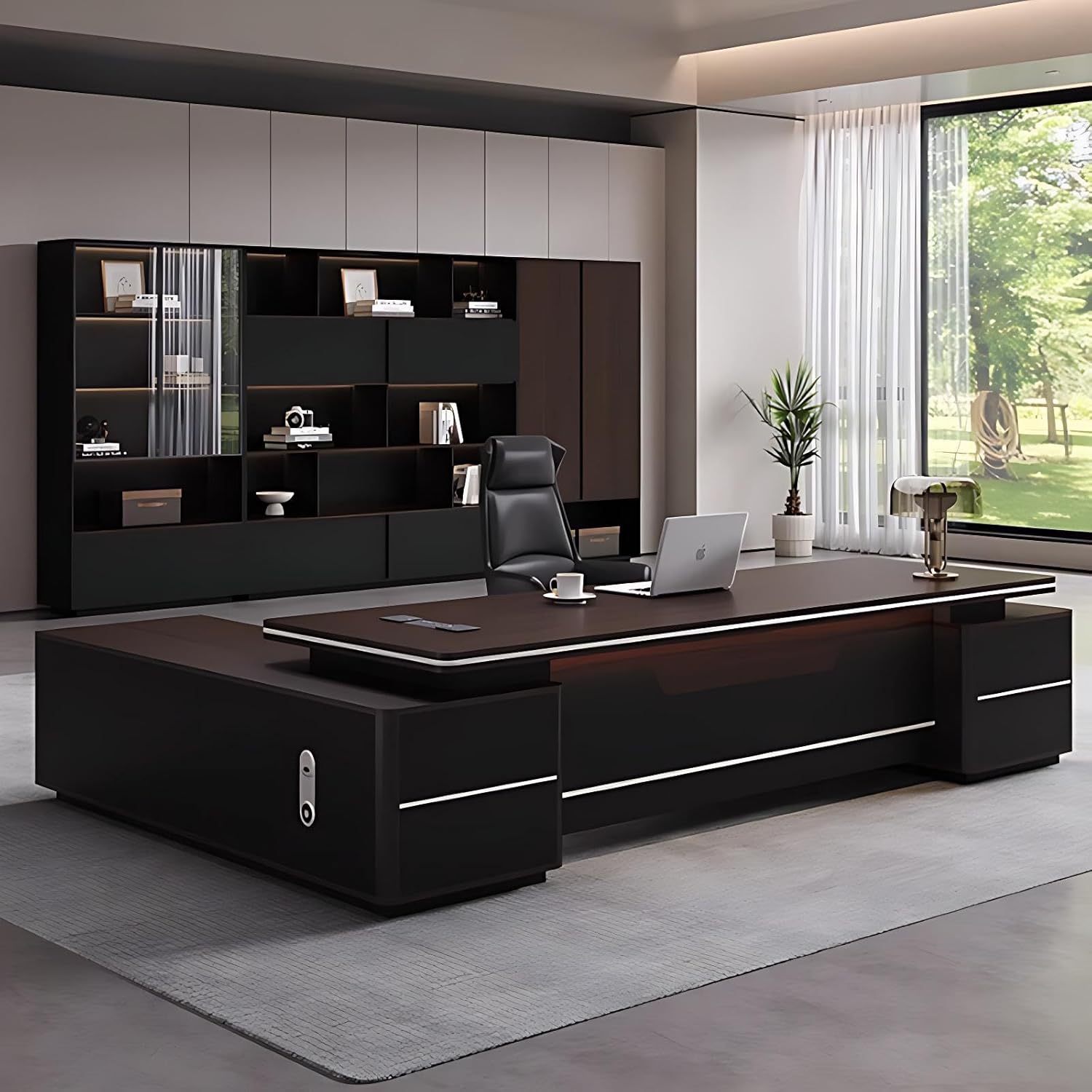 Amazon.com: ZGNBSD Executive Desk – Large Home Office Desk with Hidden ...