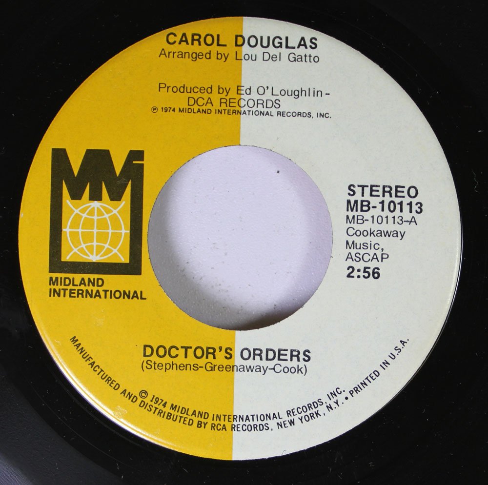 CAROL DOUGLAS 45 RPM Baby Don't Let This Good Love Die / Doctor's Orders: Amazon.fr: CD et Vinyles}