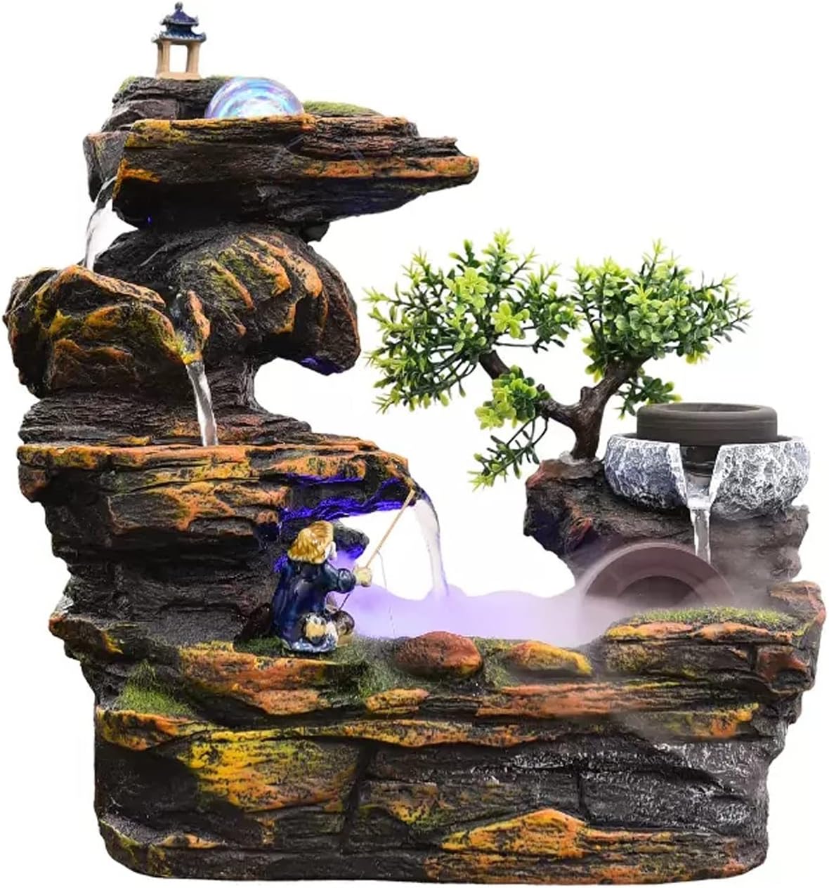 Amazon.com: Tabletop Fountain Tabletop Water Fountain Rock Falls ...