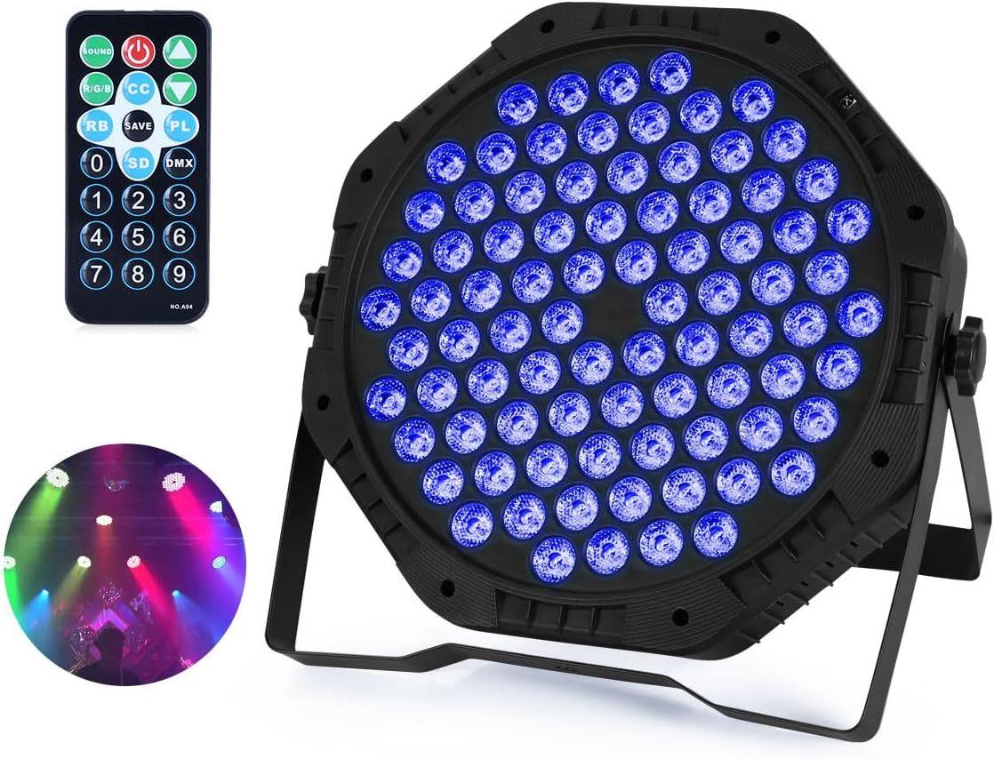 TRIXTER Luces De Escenario, RGB 84x3W Luces LED Activadas Por Sonido ...