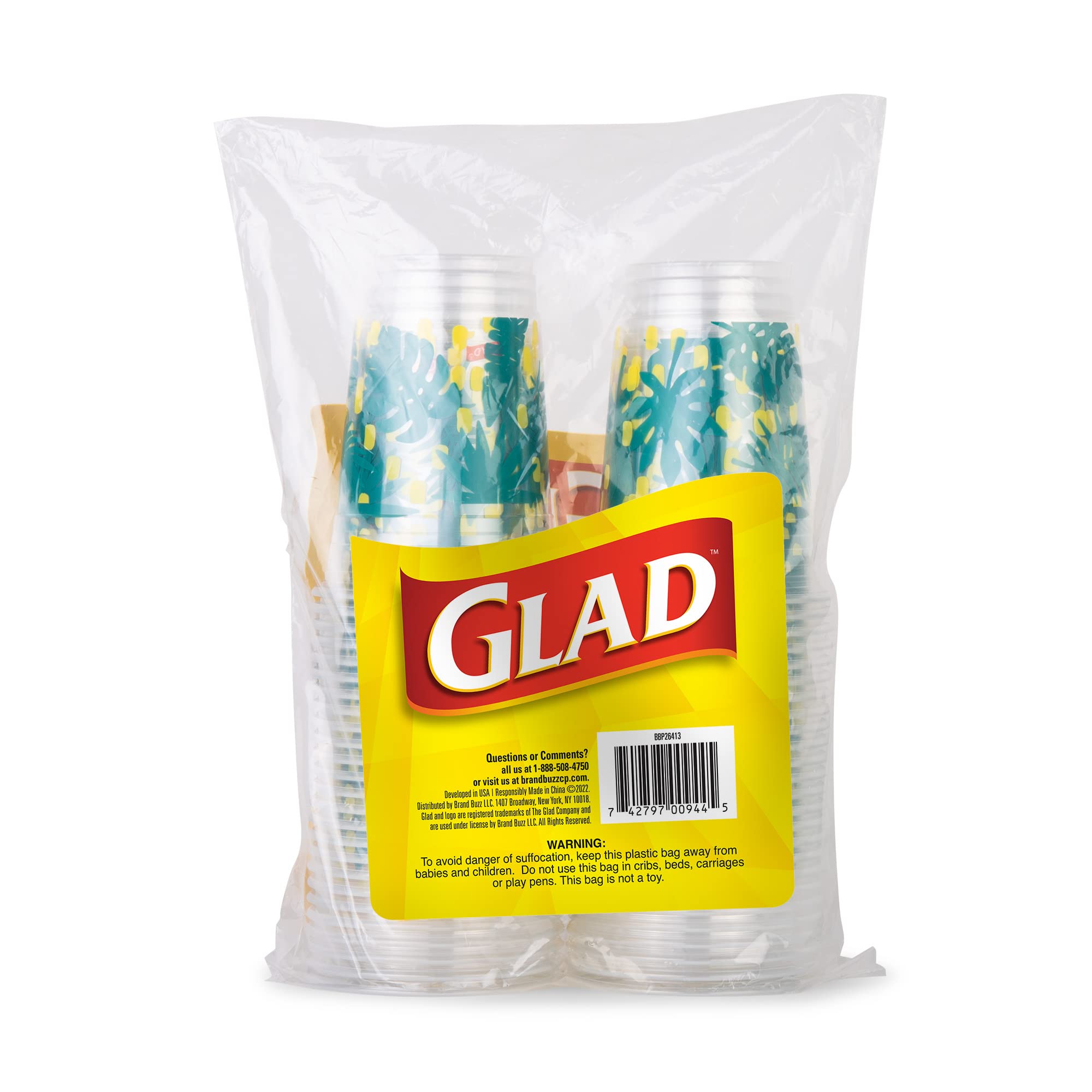 Snapklik.com : Glad Everyday Clear Plastic Cups