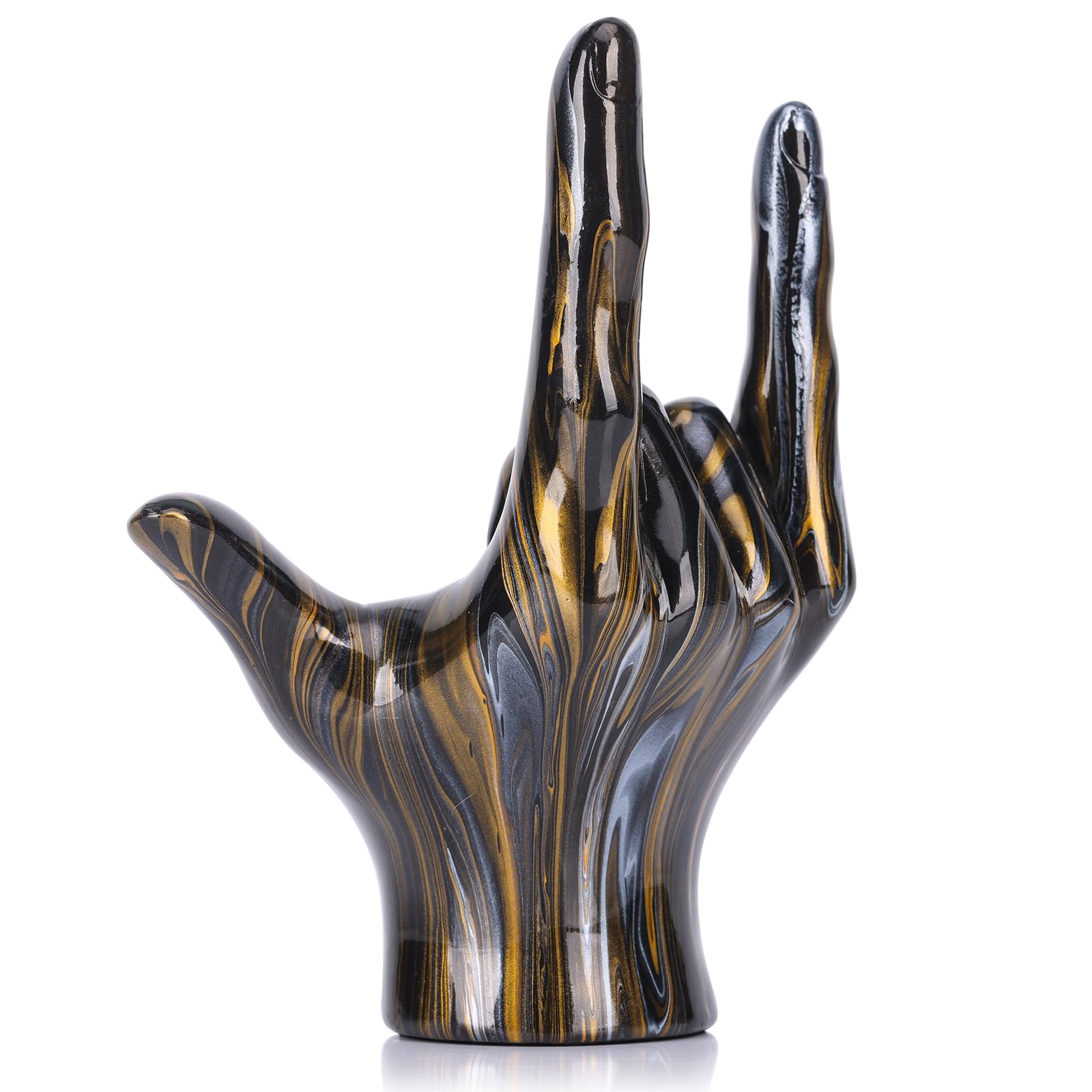 Lccck Black And Gold Rock And Roll Hand Sign Desk | Desertcart UAE