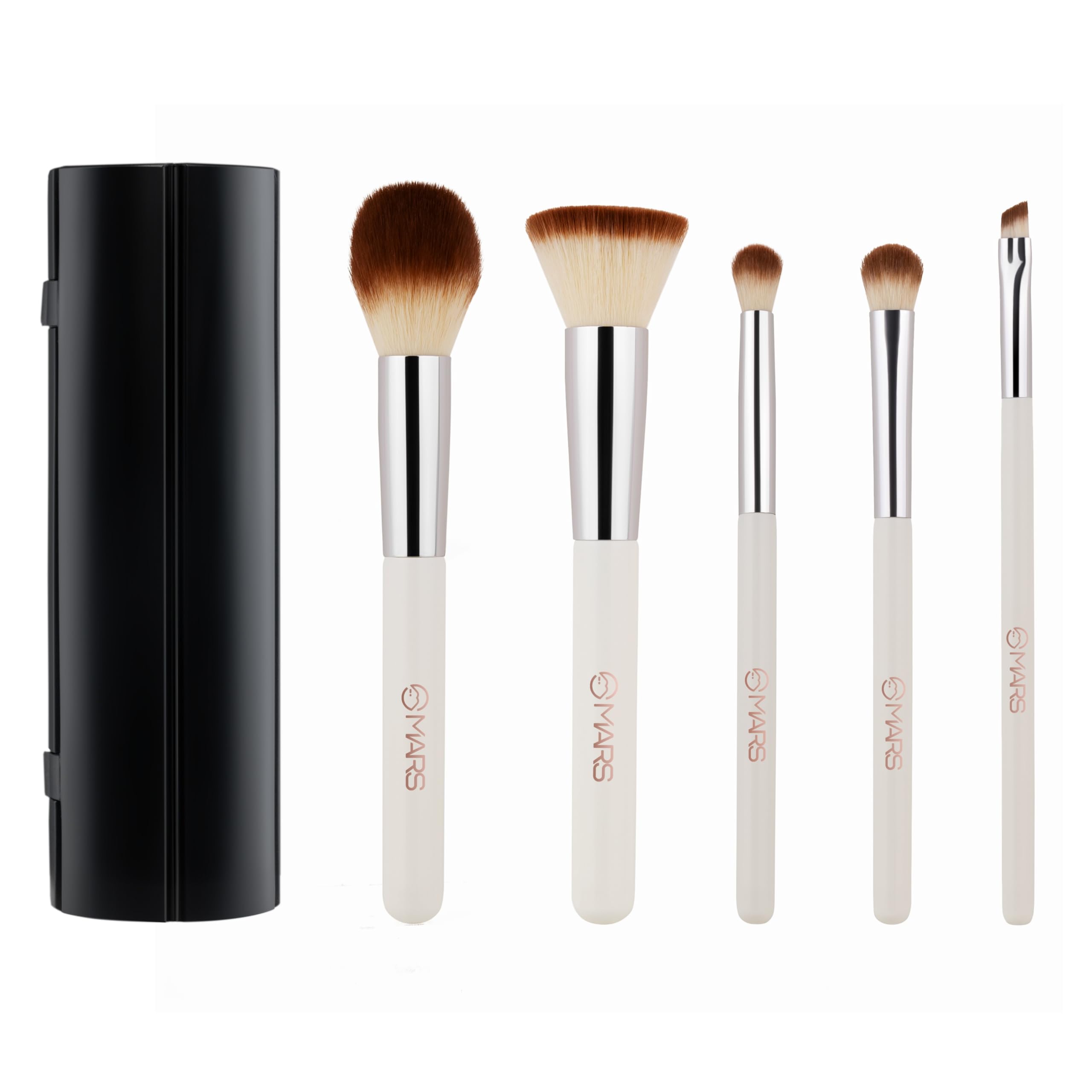 MARS Penta Perfect Set of 5 Makeup Brush Set with Holder | Long-Lasting ...