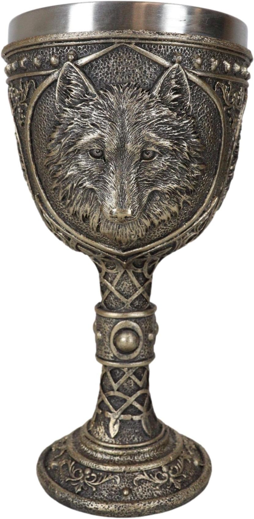 Amazon.com | Ebros Gift Totem Spirit Wolf Gray Timberwolf Head Wine ...