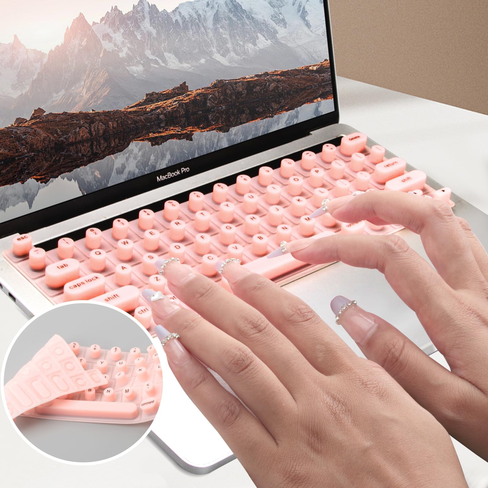 Amazon.com: YOHTKHSE Keyboard Cover for Long Nails, Perfectly ...