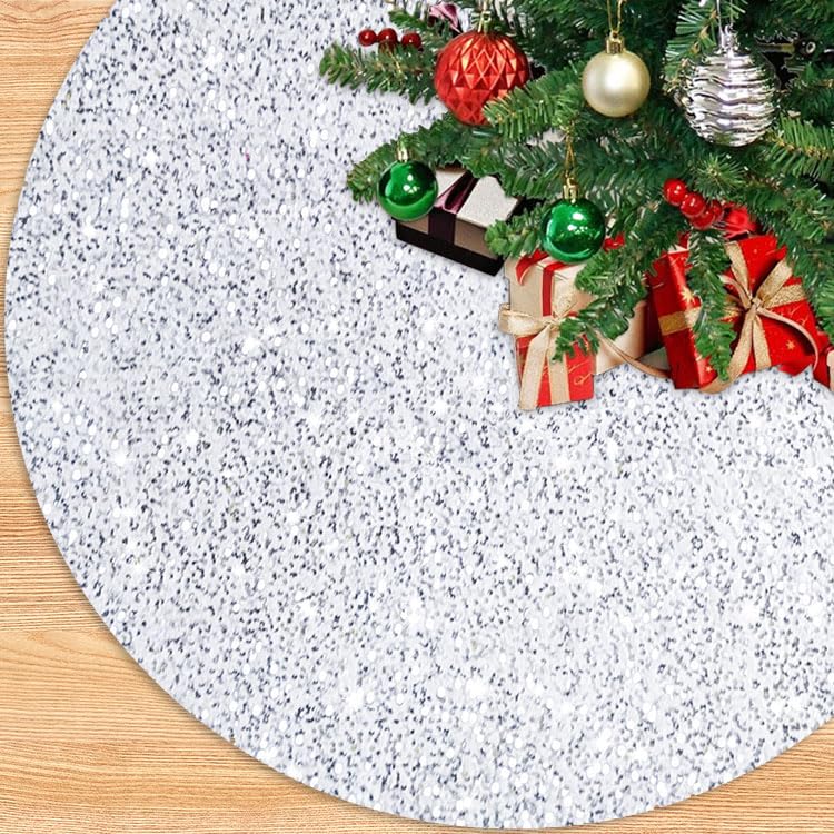 Amazon.com: PATYDEST White Christmas Tree Skirt 36 Inch Velvet Tree ...