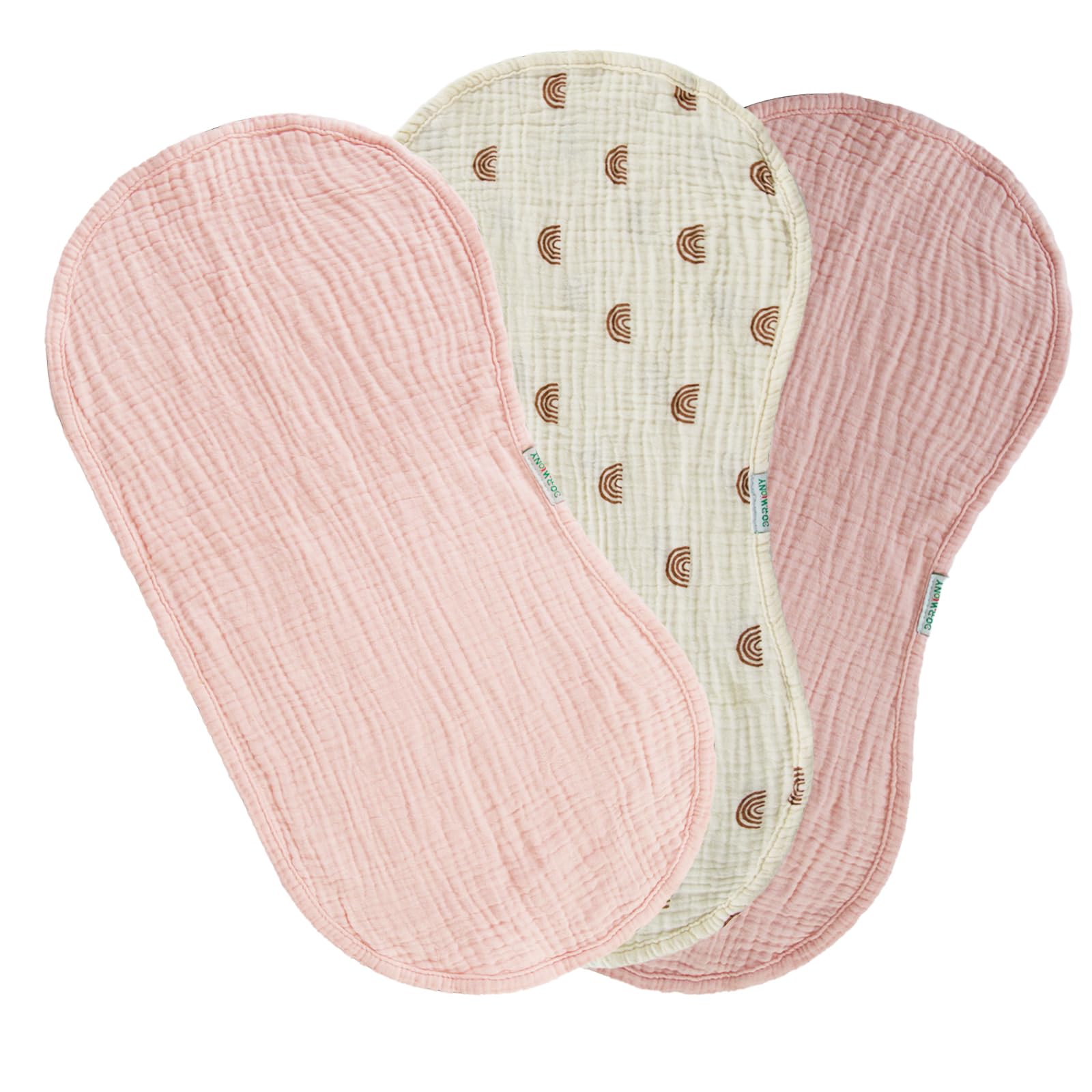 Amazon.com: Dormlony Organic Cotton Muslin Baby Burp Cloths,Ultra Soft ...