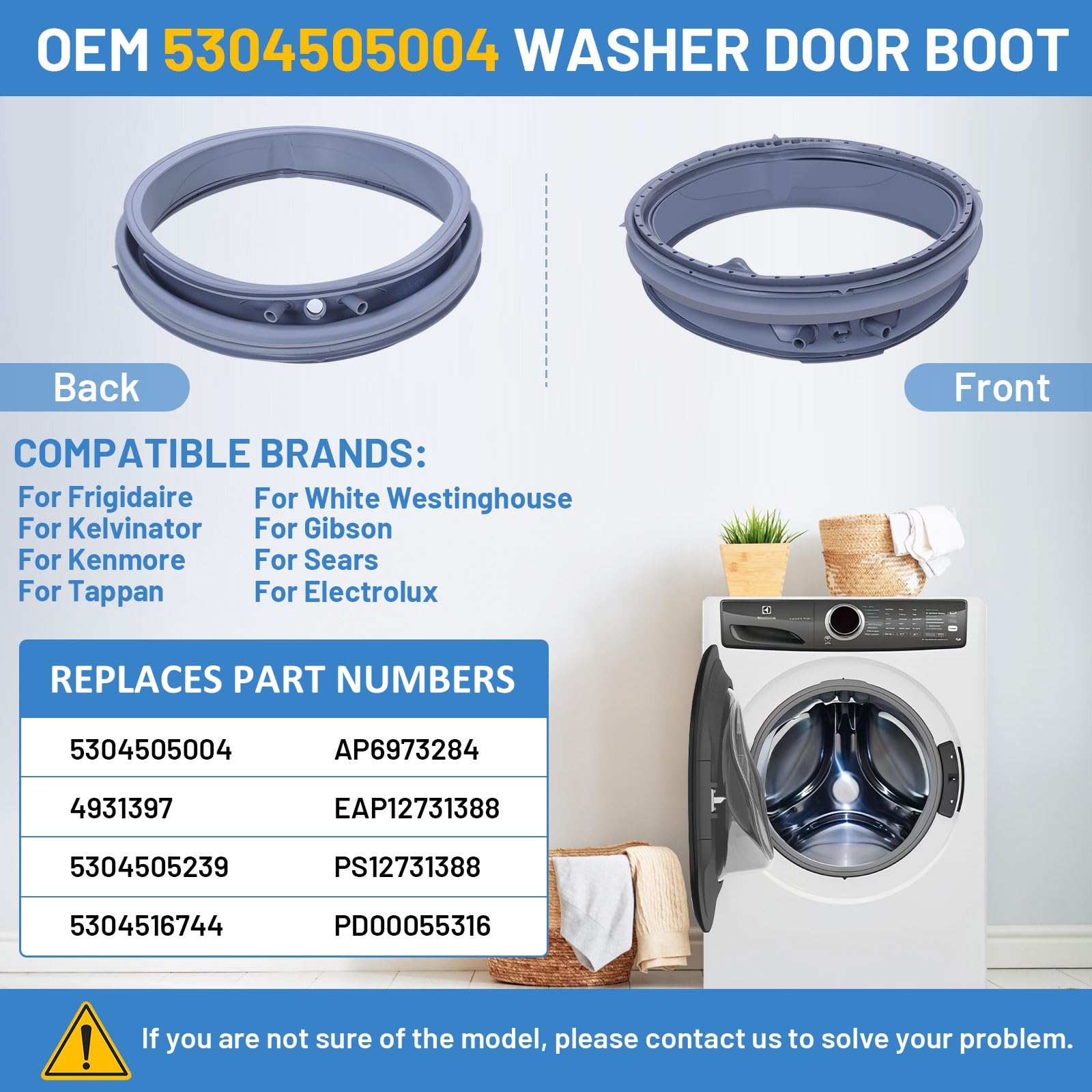 Washing Machine Front Load 5304505004 Washer Door Gasket Compatible ...