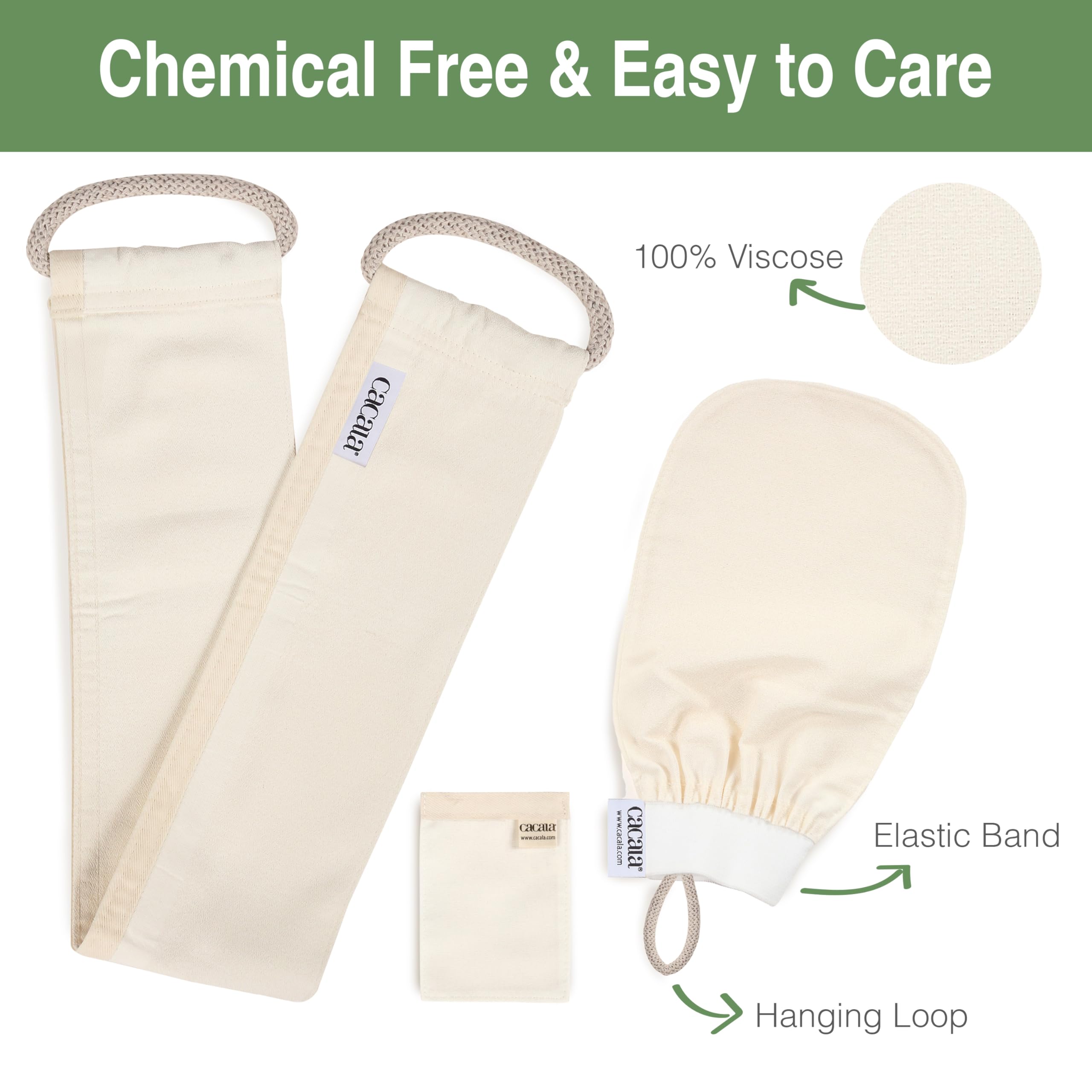 Snapklik.com : Set Of Exfoliating Glove, Face Scrubber & Back Scrubber ...