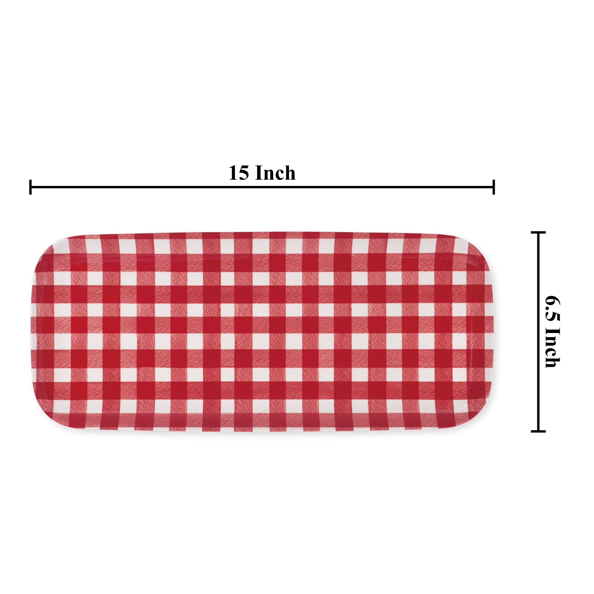 Snapklik.com : UPware 15 Inch Melamine Rectangle Serving Tray, BPA Free ...