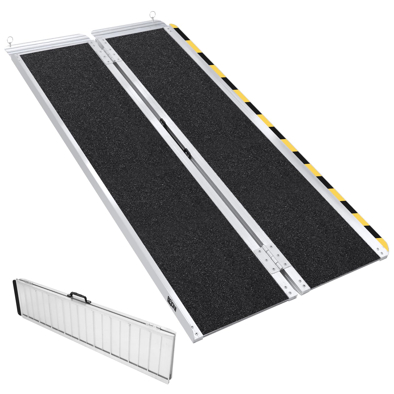 5FT Wheelchair Ramp, 600 lbs Capacity Non-Slip Aluminum Folding ...