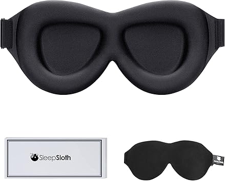 Amazon.com: SleepSloth Sleep Eye Mask, 3D Contoured 100% Blackout Eye ...