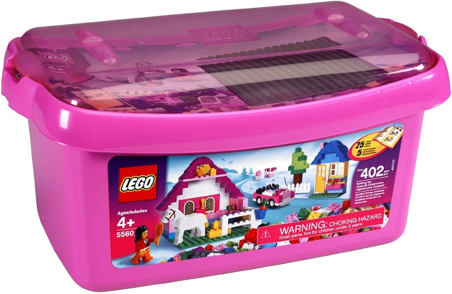 Amazon.com: LEGO Pink Brick Box - Large (402 pcs) 5560 (For Ages 4 ...