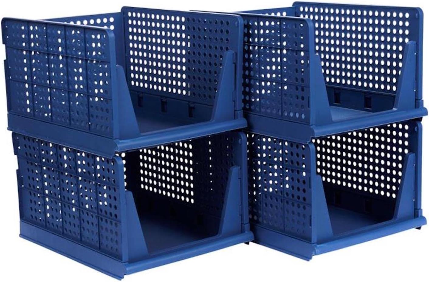 Amazon.com: StoreSmith Set of 4 Large Stack & Slide Organizers (Navy ...