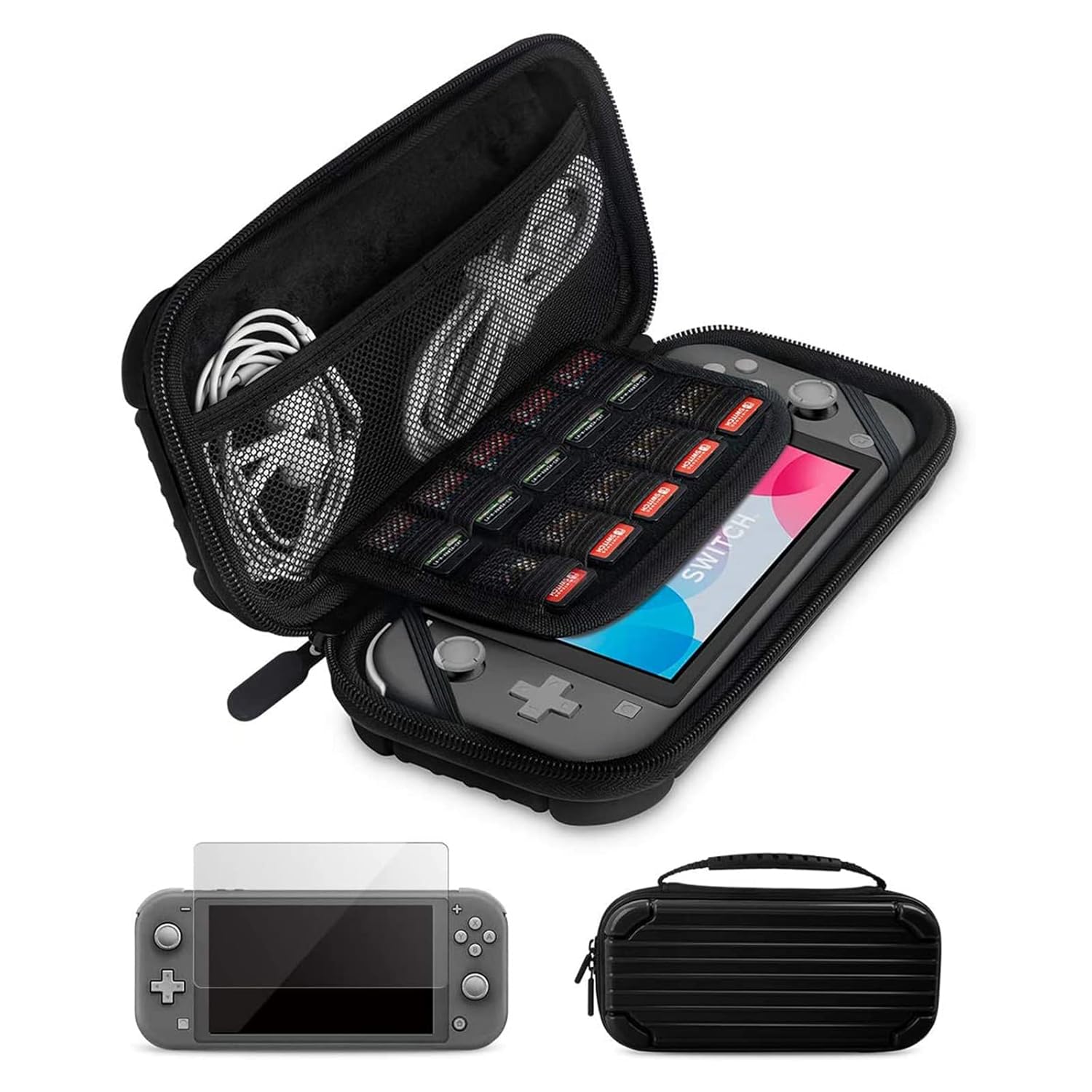 Amazon.com: CALLCASE Carrying Case for Switch Lite with Glass Screen ...