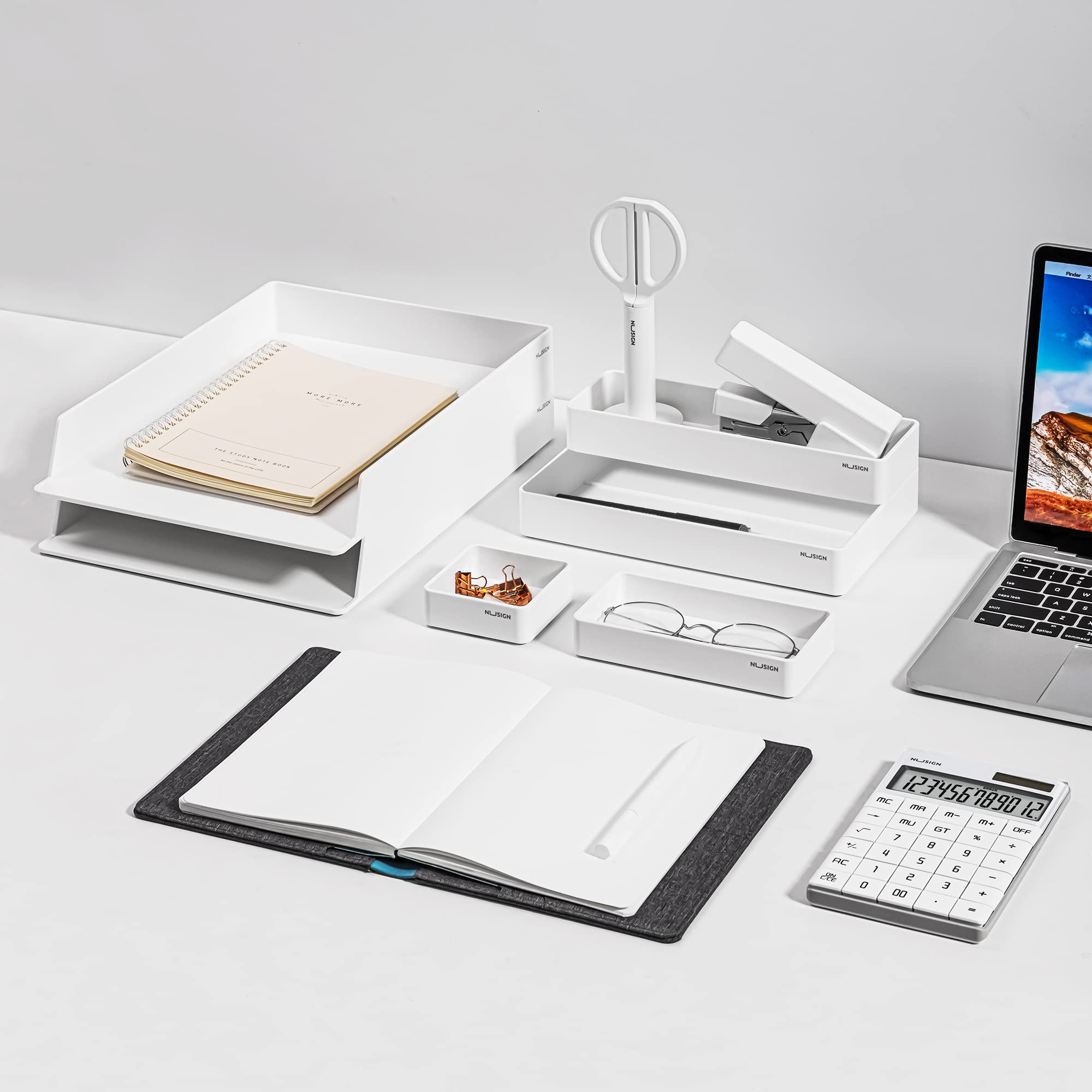 NUSIGN Desk Organizers Set, 14 Piece All-In-One Office Desk Organizer ...