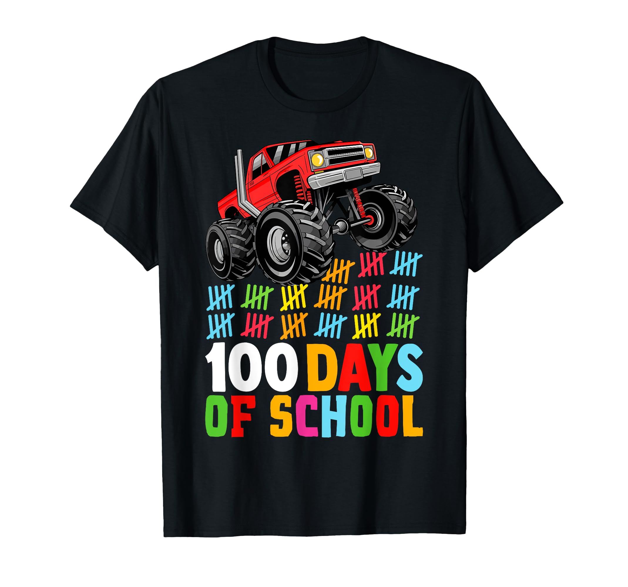 Amazon.com: 100 Days of School Shirt Monster Truck Boys Kids 100th Day ...