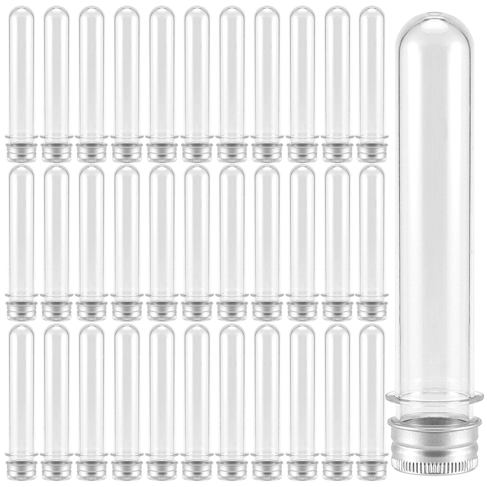 ZOENHOU 50 PCS 40 ml Clear Plastic Test Tubes, Bulk Test Tubes Test ...