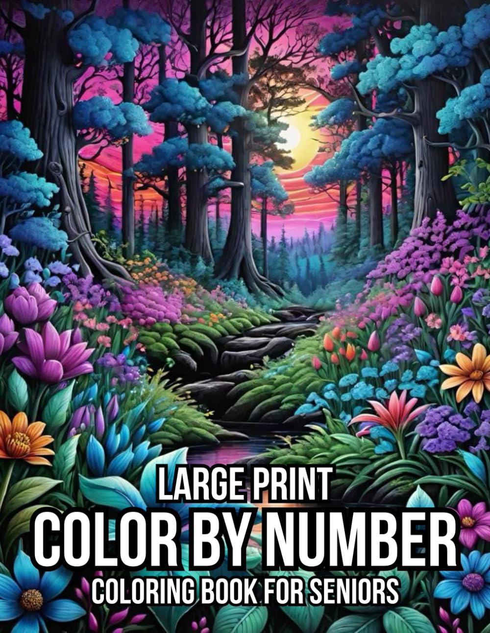 Amazon.com: Large Print Color By Number Coloring Book For Seniors: Easy ...
