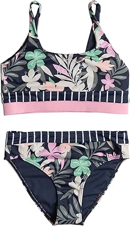 Amazon.co.jp: 【ROXY ロキシー】 キッズ ILACABO ACTIVE TANK TOP SET ビキニセット Kids ...