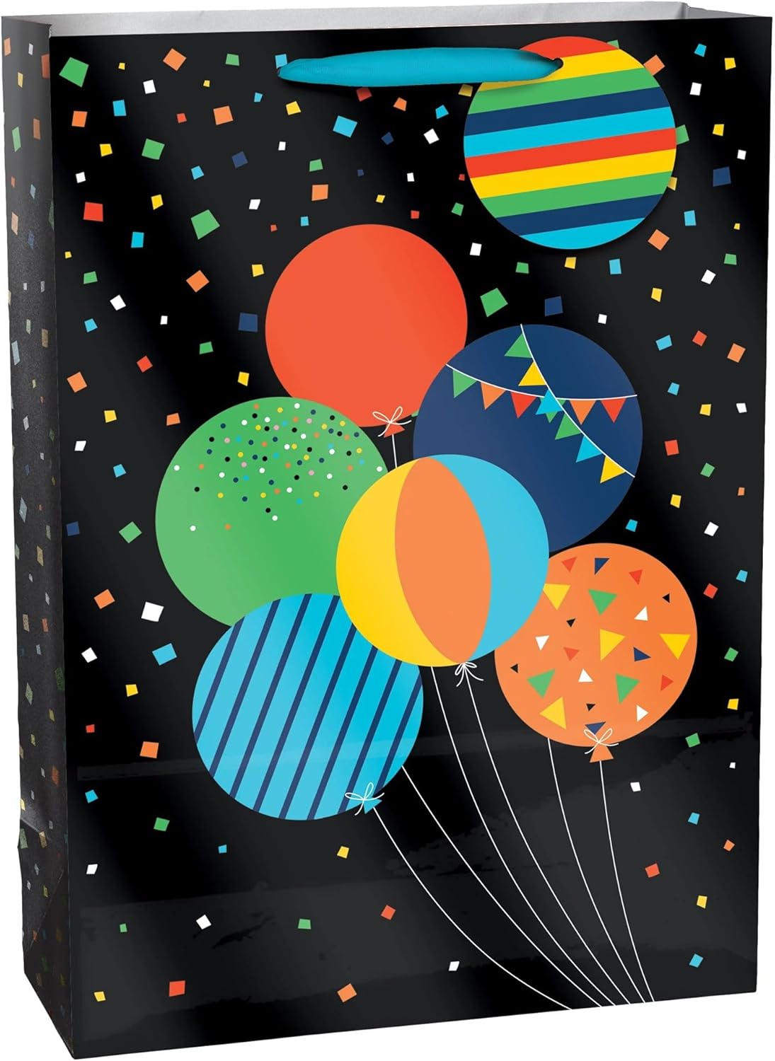 Amazon.com: Multicolor Birthday Balloons Jumbo Matte Finish Paper Bag ...