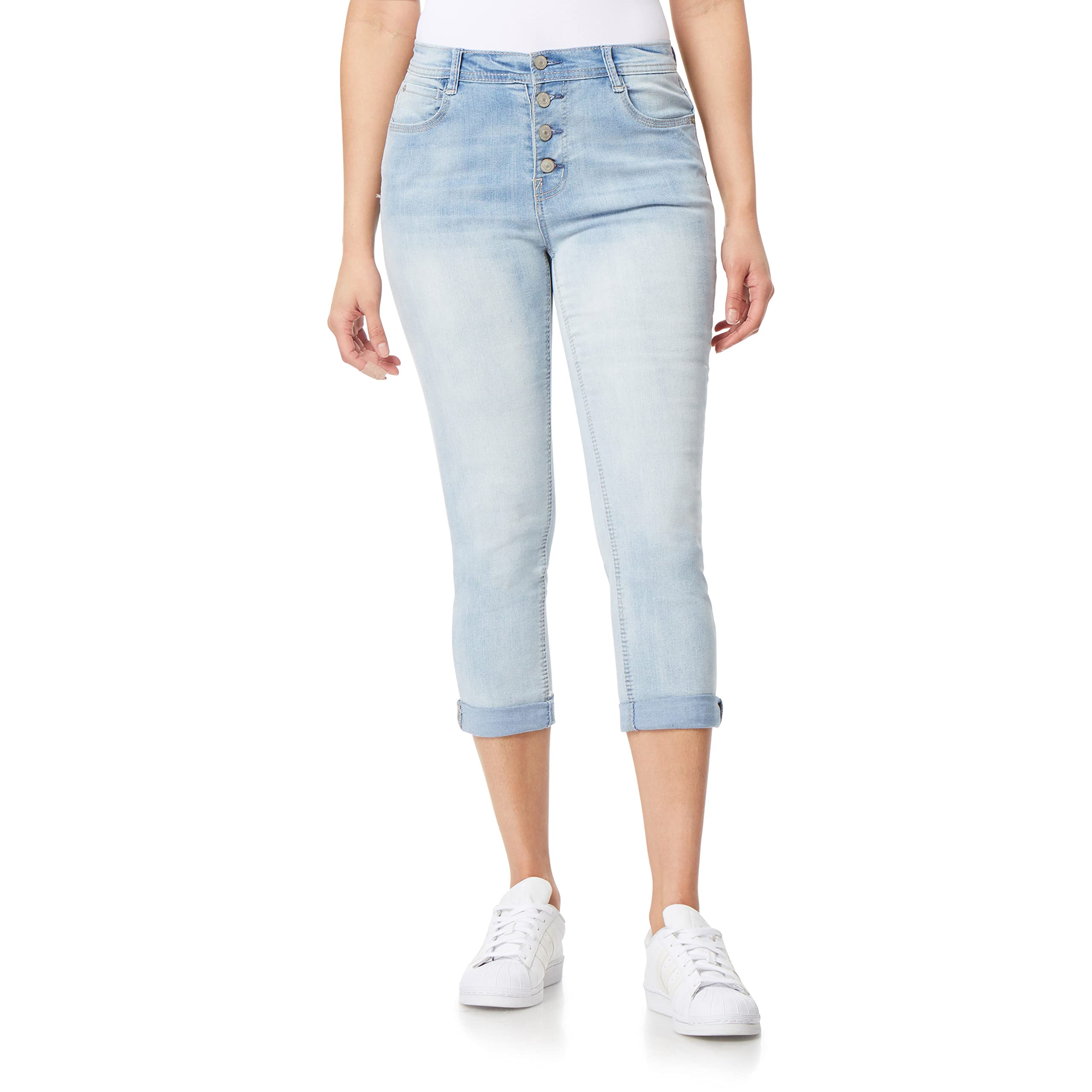 Snapklik.com : WallFlower Womens Size Flirty Curvy Crop High-Rise Insta ...