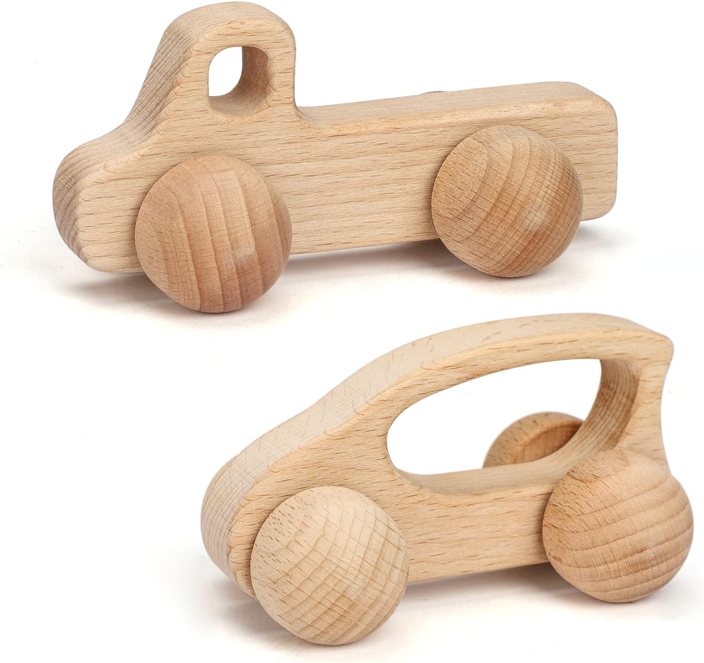 Amazon.com: 3PCS Wooden Baby Toys,Baby Grasping Toys Push Car Toys ...