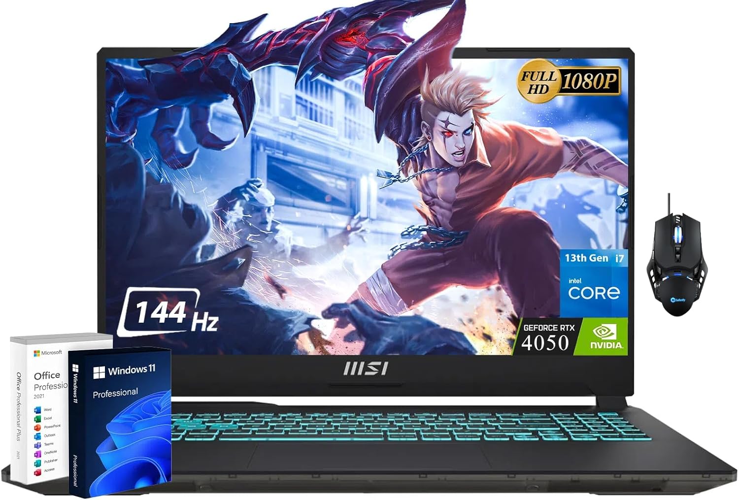 Amazon.com: MSI Cyborg 15 Gaming Laptop Windows 11 Pro, 15.6" FHD 144Hz ...