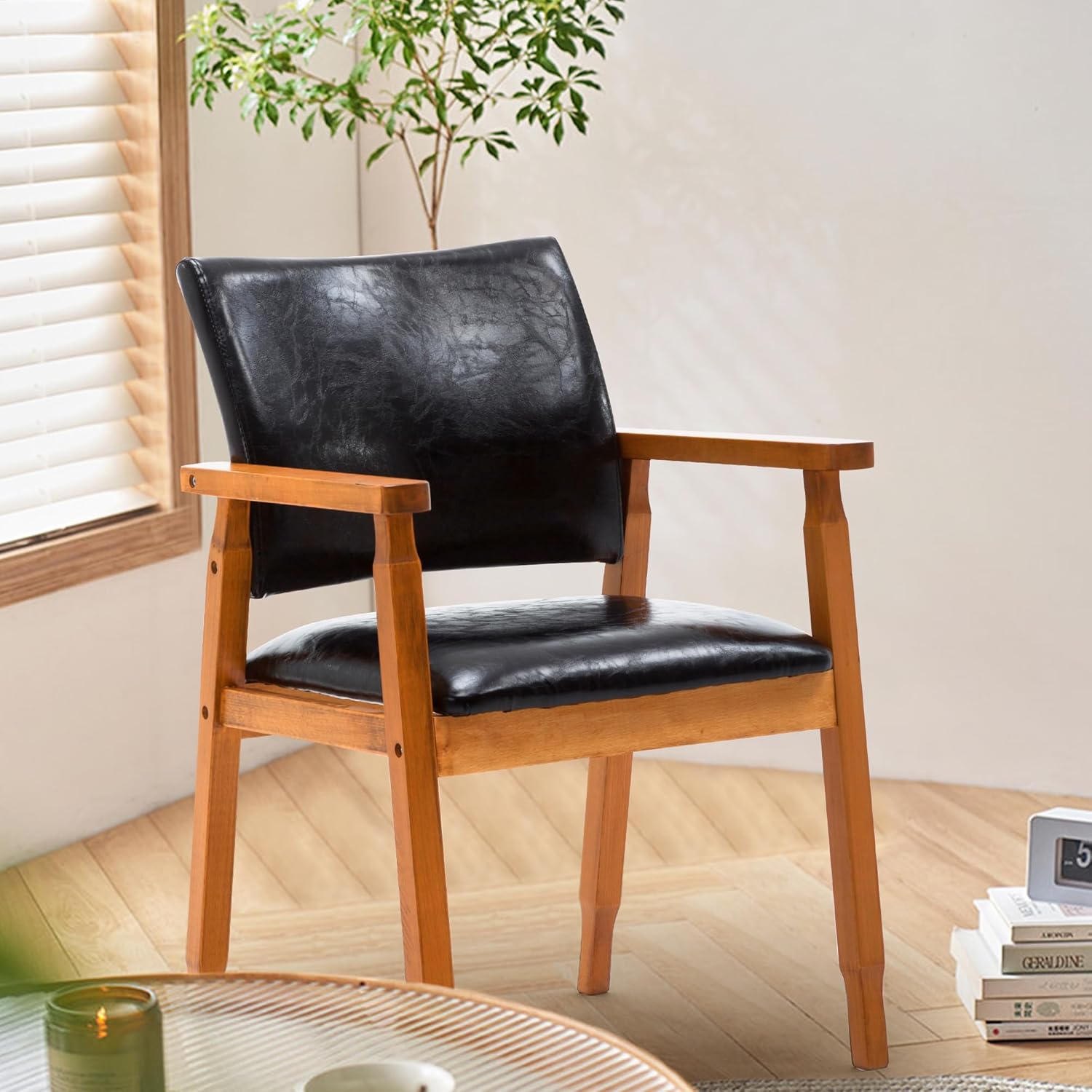 Amazon.com - DAGONHIL Modern Walnut Dining Arm Chair Accent Chair ...