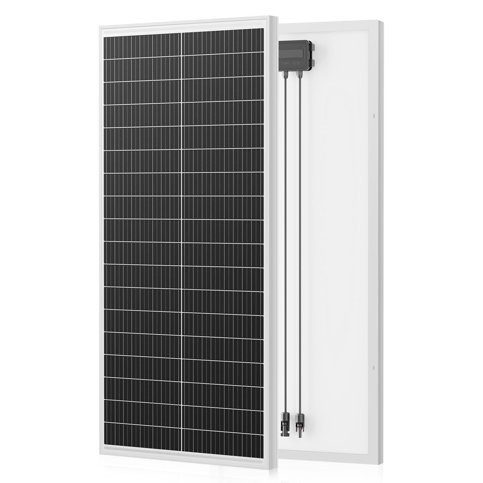 Snapklik.com : 100 Watt Solar Panel 12V/24V Monocrystalline, 18 BB Cell ...