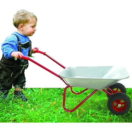 Amazon.com: TMZ Dual-Wheel Kids Wheelbarrow Outdoor Toy Barrow Children ...