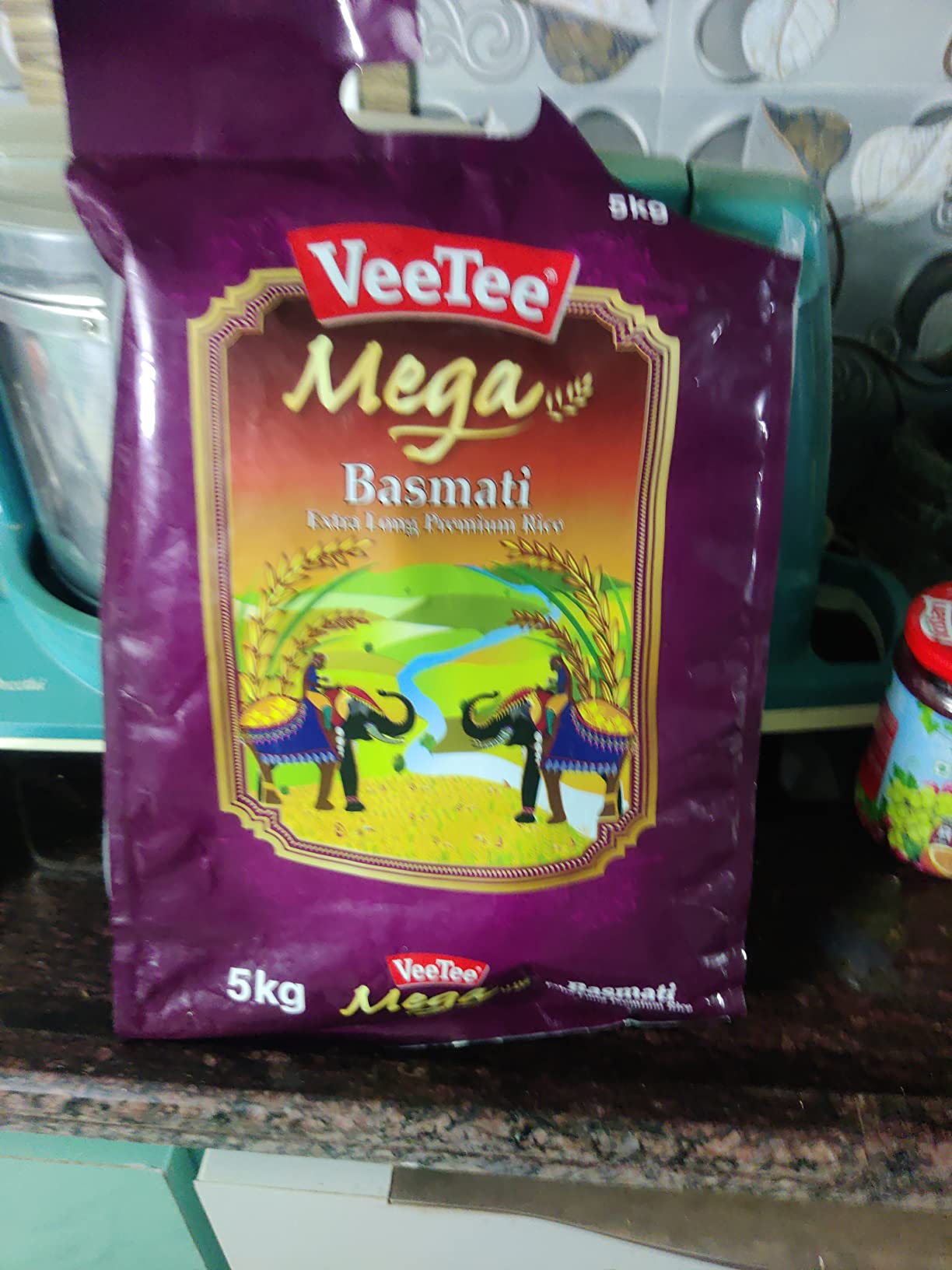 VeeTee Mega Extra Long Basmati Rice (5 Kg) : Amazon.in: Grocery ...