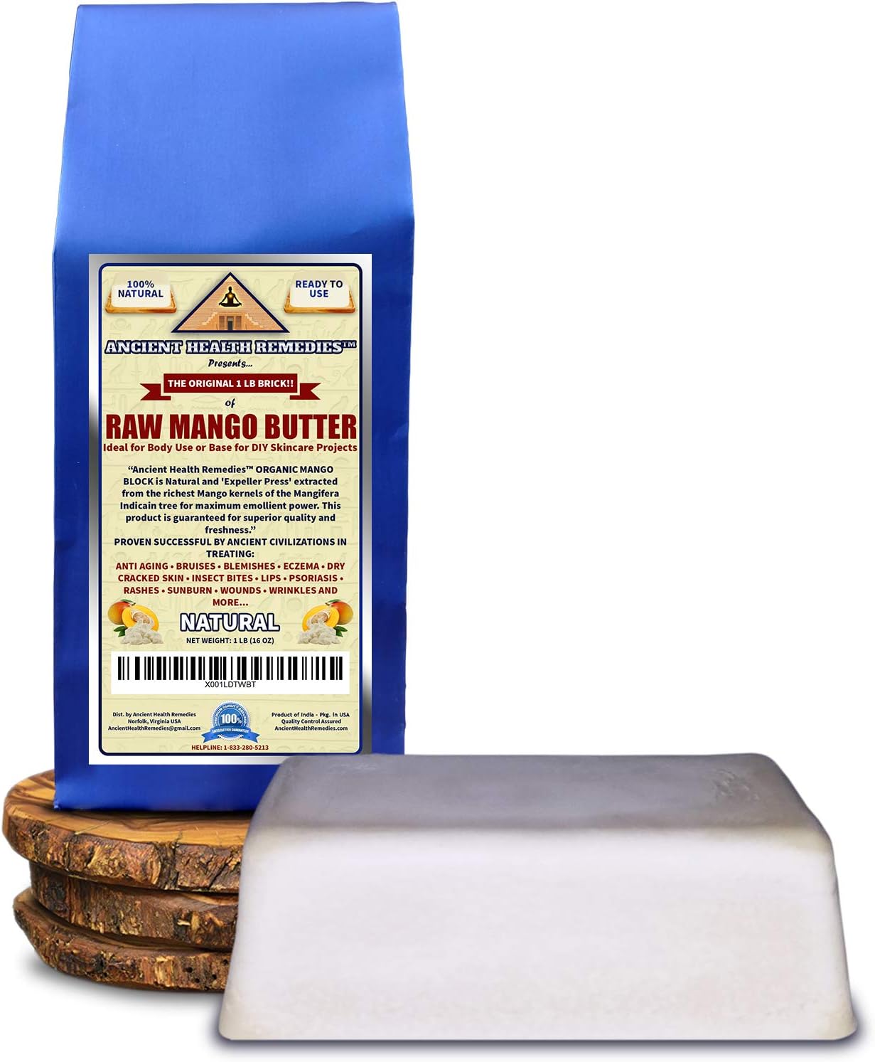 Amazon.com : Ancient Health Remedies Organic Unrefined Raw MANGO BUTTER ...