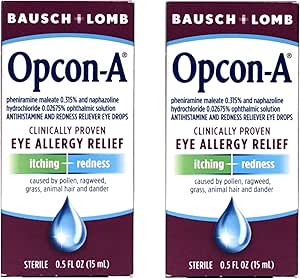 Amazon.com: Opcon-A Bausch and Lomb, gotas para los ojos, 1 onza ...