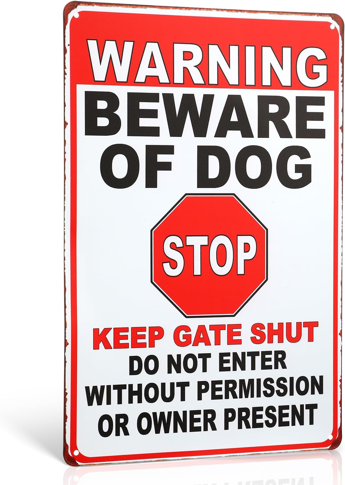 Photect Beware of the Dog Sign Warning Tin Signs Beware of Dog Signs ...