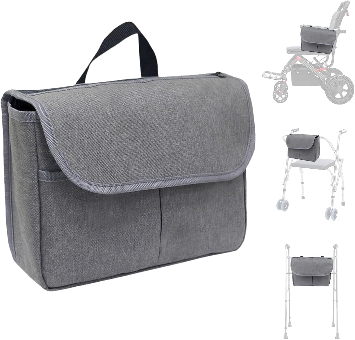Amazon.com: Multi Pocket Wheelchair Bag，Side Walker Bag with Water Cup ...