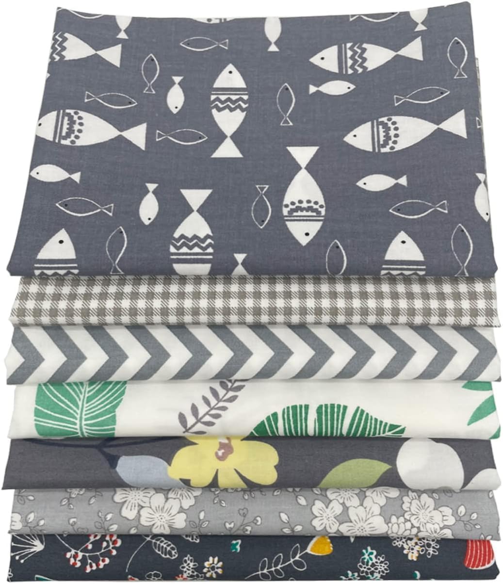 UOOOM 6 Stueck 50 x 50cm Stoffpakete Patchwork Stoffe Baumwolle tuch ...