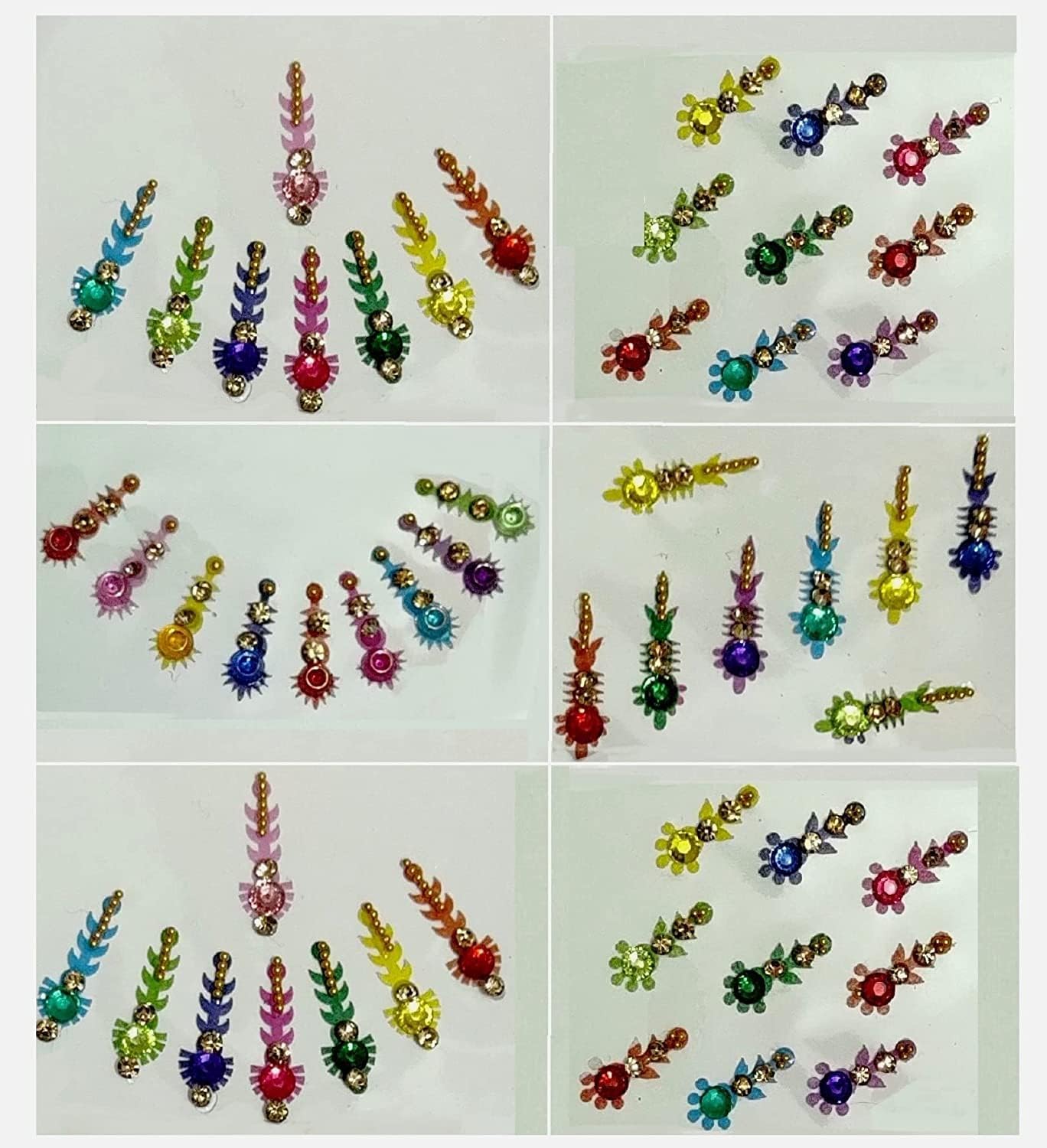 advancedestore Sticker Kumkum Bindi Stone Bindi -4Design Sticker Pack ...