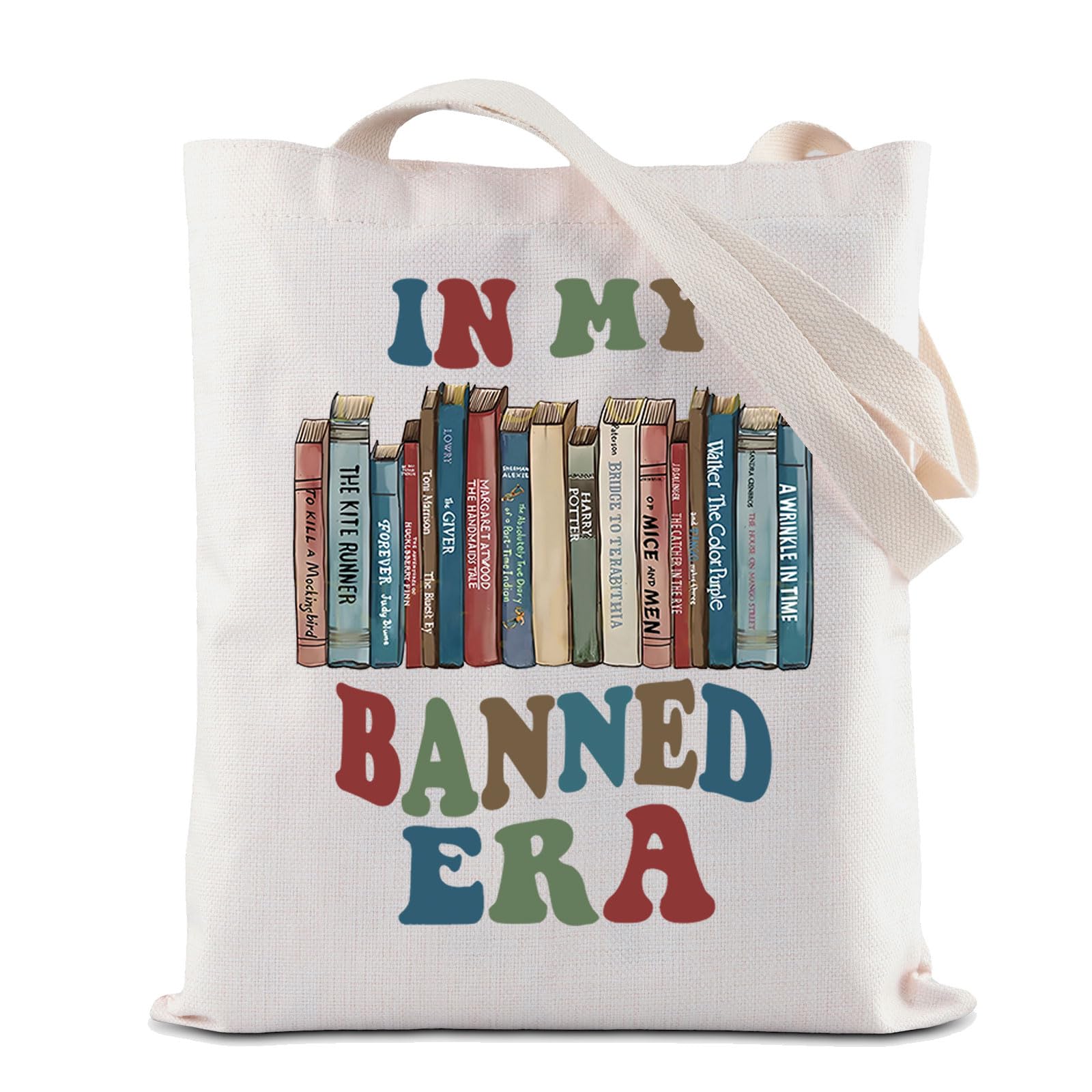 Amazon.com: ZJXHPO Banned Book Lover Tote Bag In My Banned Era Reusable ...