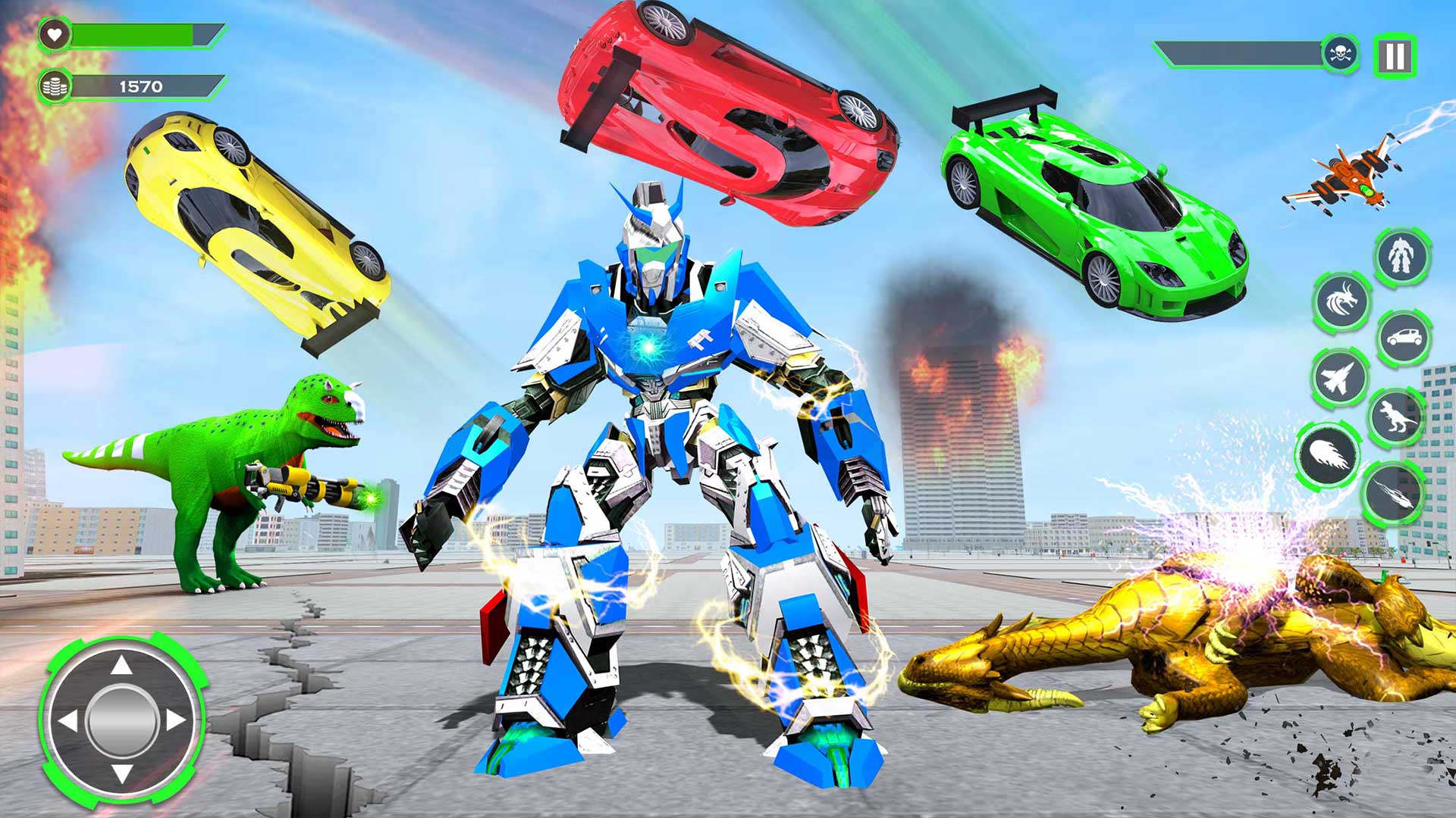 Dino-Roboterauto-Transformationsspiele – Echte Autotransformation und ...