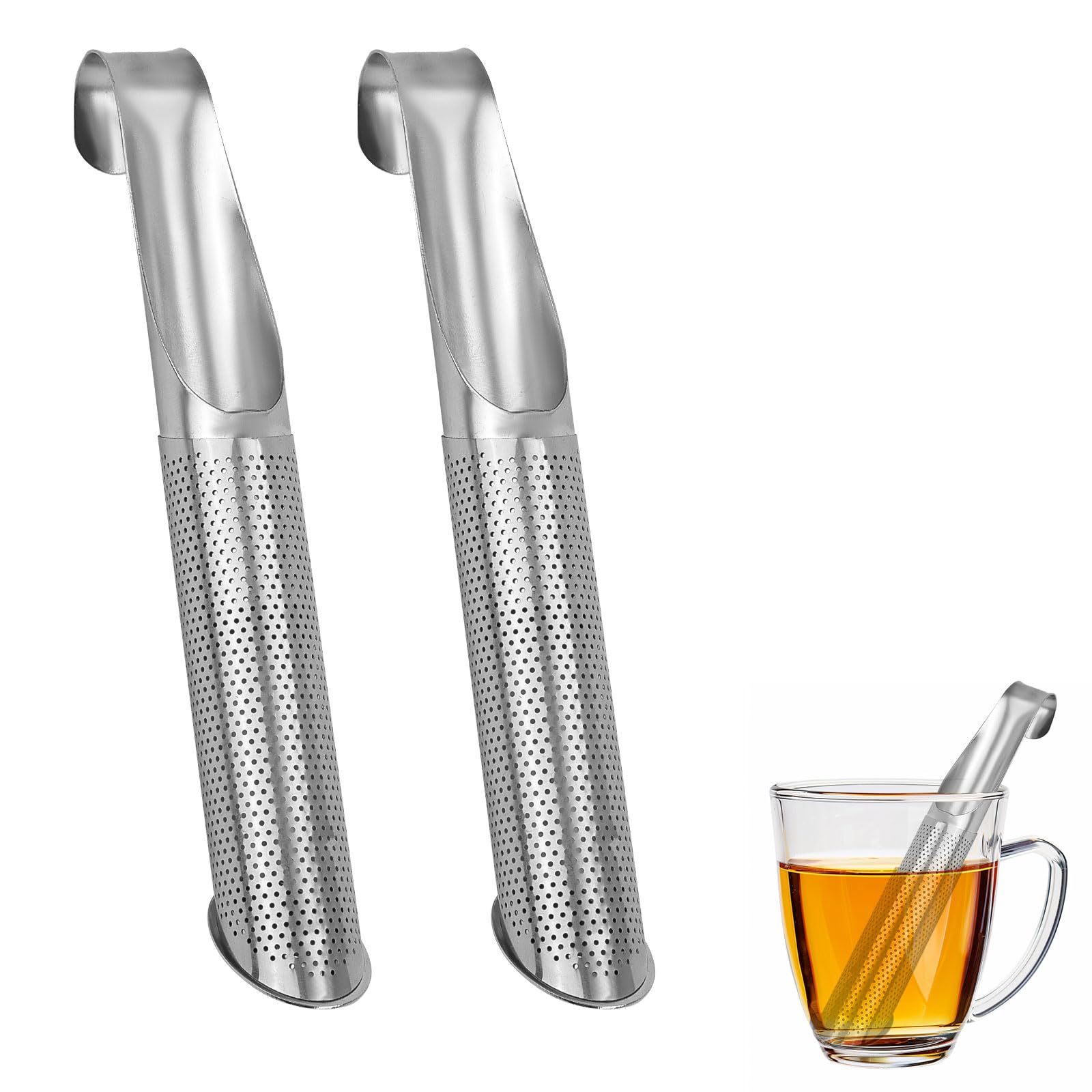 Amazon.com: 2pcs Tea Infuser Pipe, Stainless Steel Tea Diffusers ...